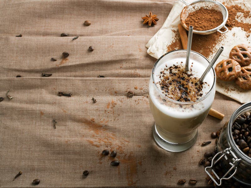 Coffee latte stock image. Image of anise, beverage, framemorning - 64316451
