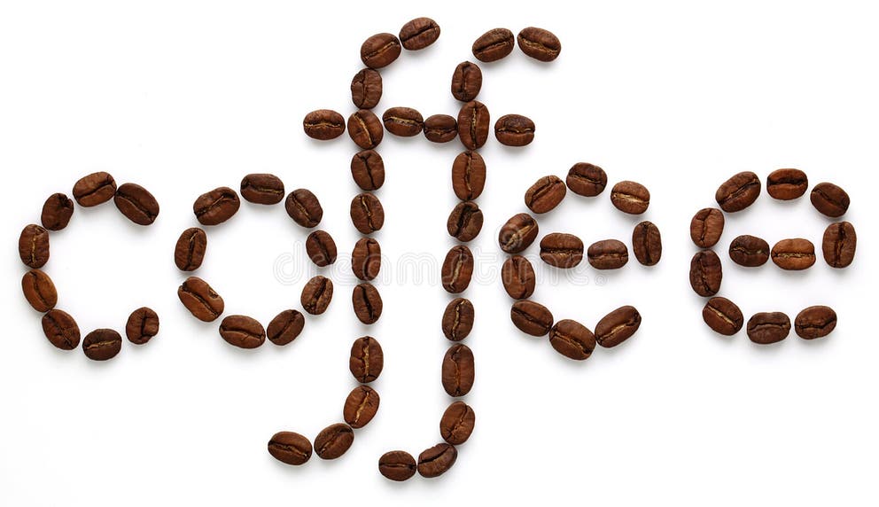 Coffee letters stock photo. Image of flavored, brown - 34875540
