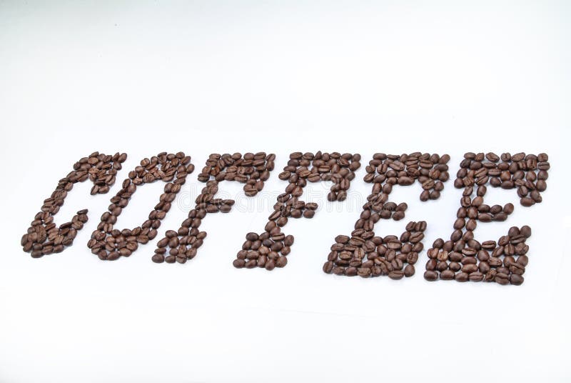 Coffee Letters stock image. Image of beans, freshness - 153078211