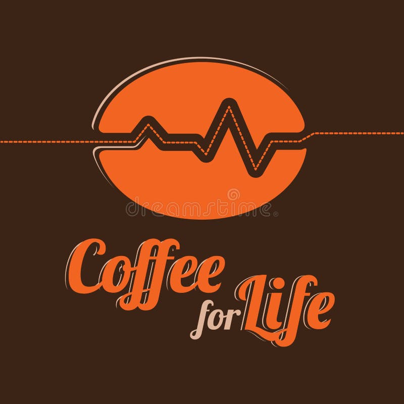 Coffee for Life Vector Emblem Stock Vector - Illustration of symbol ...
