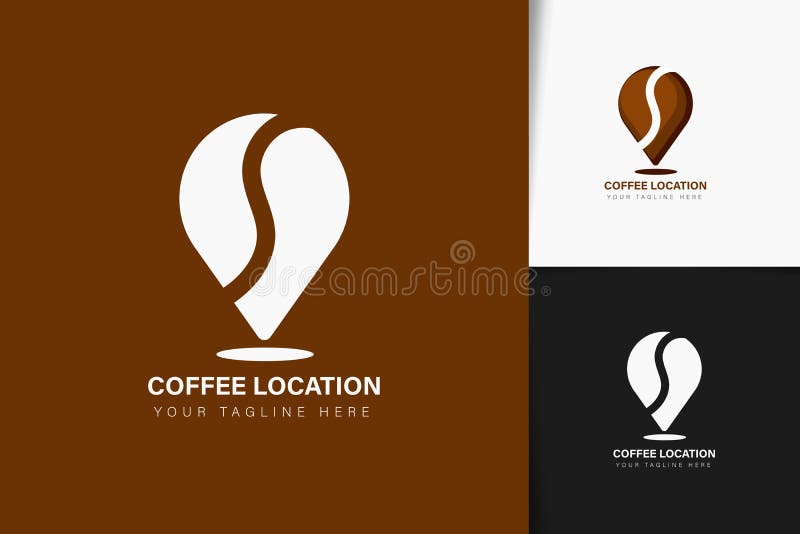 Map Coffee Location Icon Graphic Logo Design Stock Vector ...