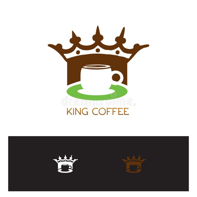 Coffee logo with crown stock vector. Illustration of abstract - 248809148