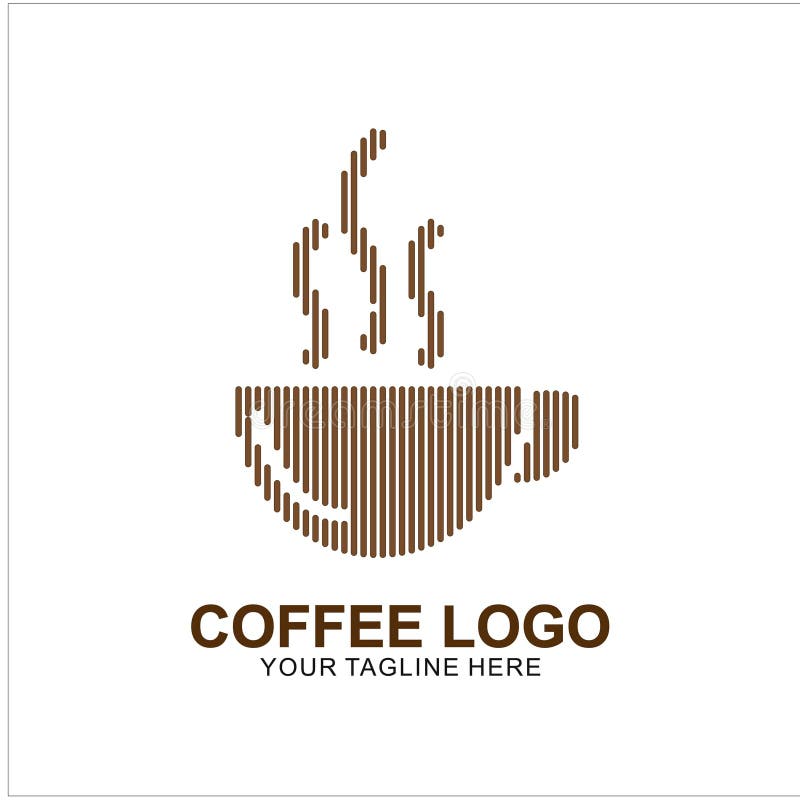 Coffee Logo Design with Modern Concept Stock Illustration ...