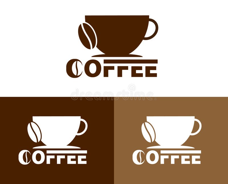 Coffee Logo Design, Coffee Word Design, Coffee Cup Design with Word ...
