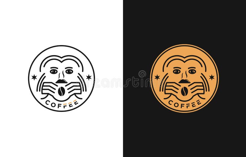 Coffee logo stock vector. Illustration of face, drink - 233403373