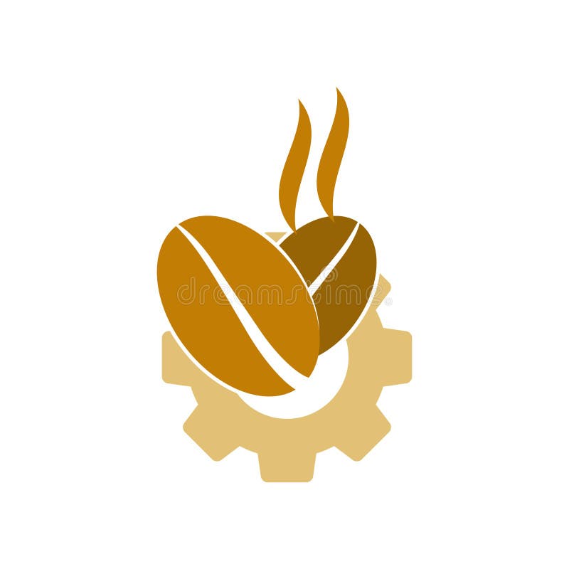 Coffee Logo Gear Template Vector Illustration Design Isolated Stock ...