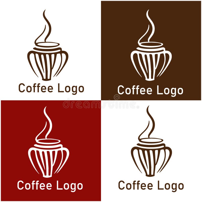 Coffee Logo Simple Low Background Black a White Coffee Illustration ...