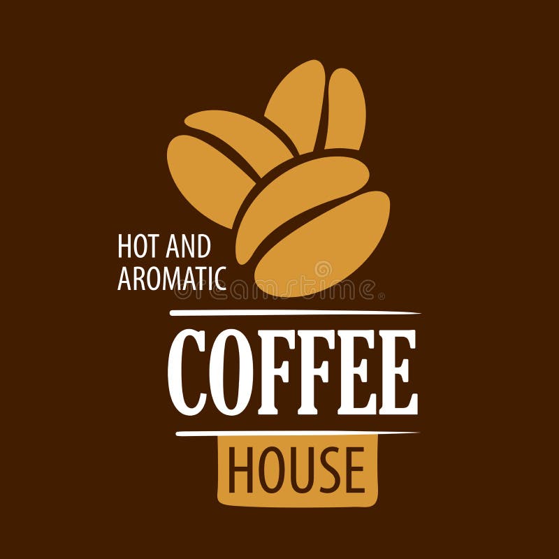 Coffee Logo. Vector Illustration on Brown Background Stock Vector ...