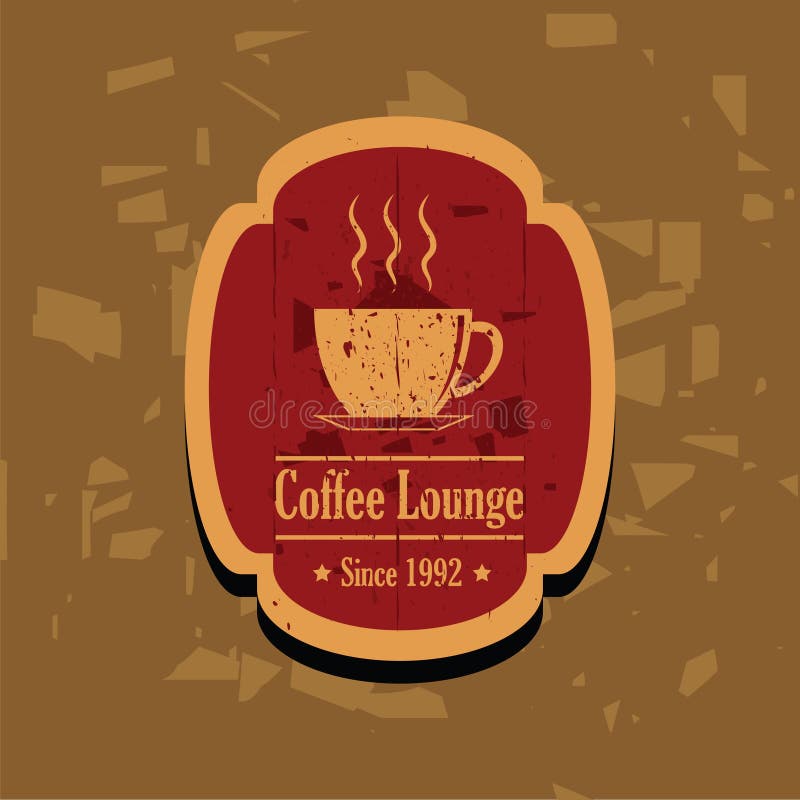 Coffee Lounge Label. Vector Illustration Decorative Design Stock Vector ...