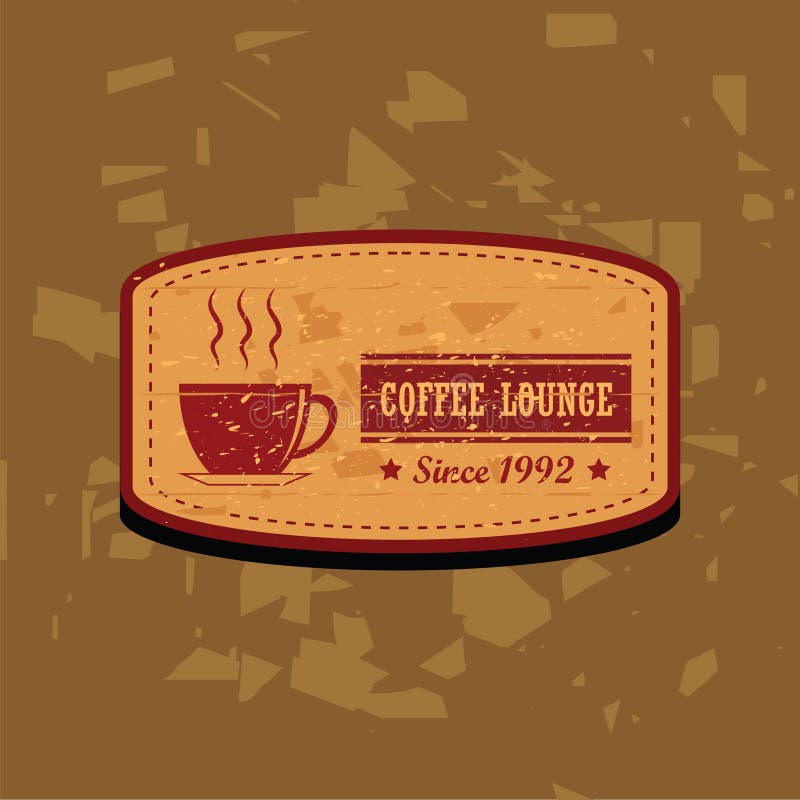 Coffee Lounge Label. Vector Illustration Decorative Design Stock Vector ...