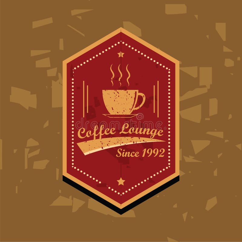 Coffee Lounge Label. Vector Illustration Decorative Design Stock Vector ...