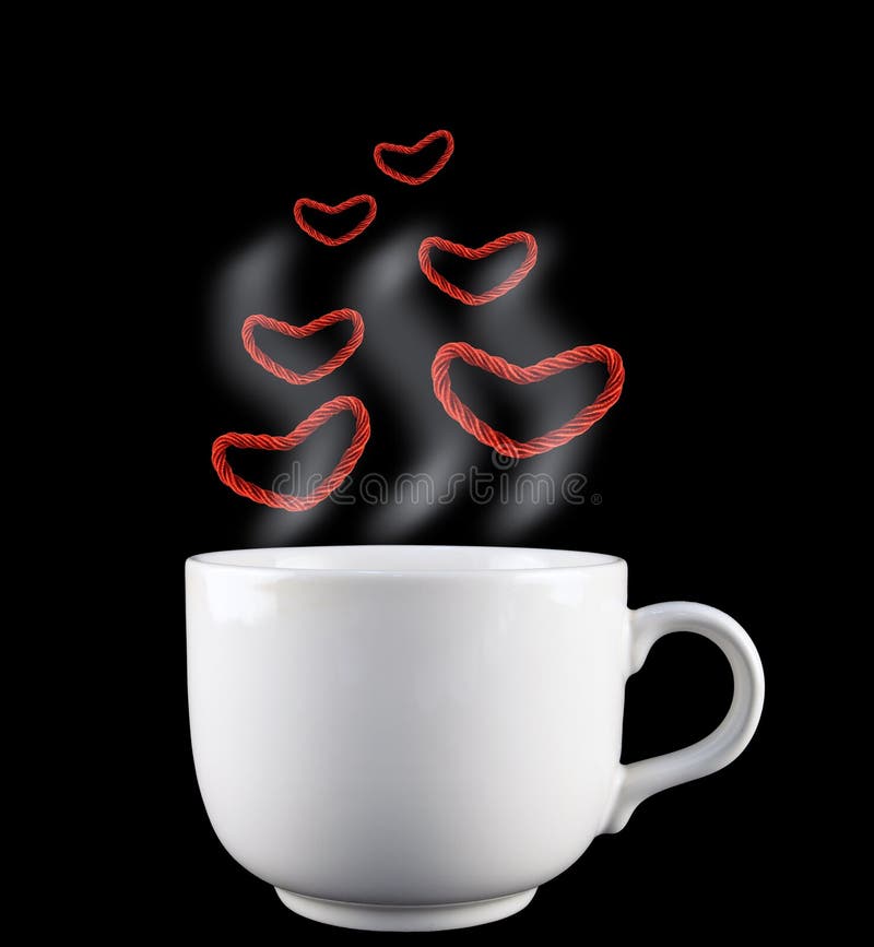 Cup of coffee and heart stock image. Image of fresh, drink - 20138273