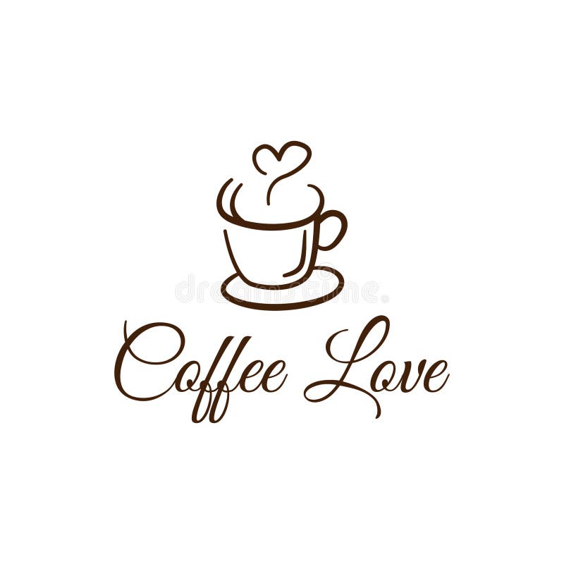 Coffee Love Logo Design. Good for Cafes, Coffee Shops Stock Vector ...