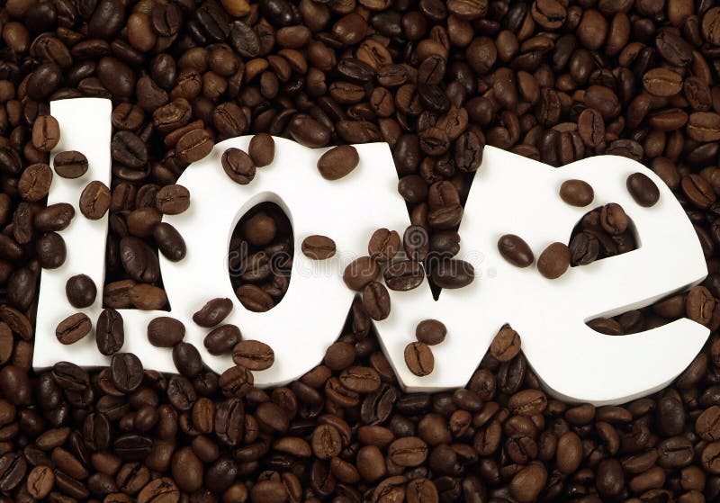 Coffee Love stock photo. Image of bean, valentine, beans - 7331356