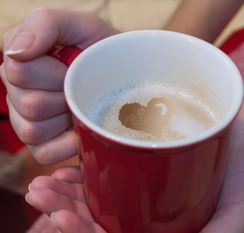 Coffee love stock photo. Image of love, hand, holding - 85606330