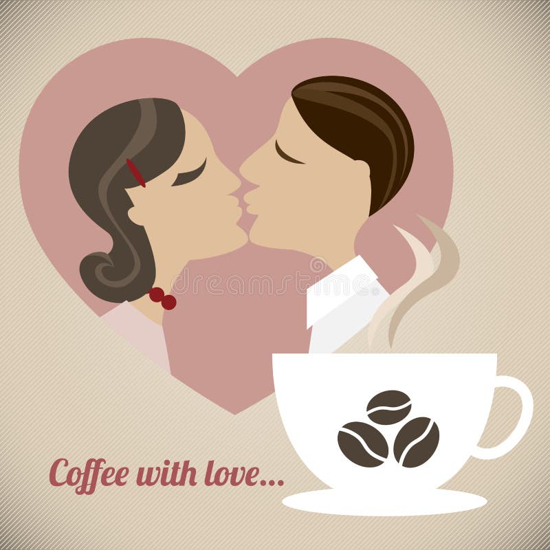 Coffee with love stock vector. Illustration of espresso - 40635658