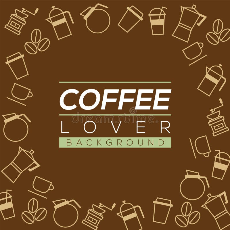 Coffee Lover Background. stock vector. Illustration of caffeine - 55488986