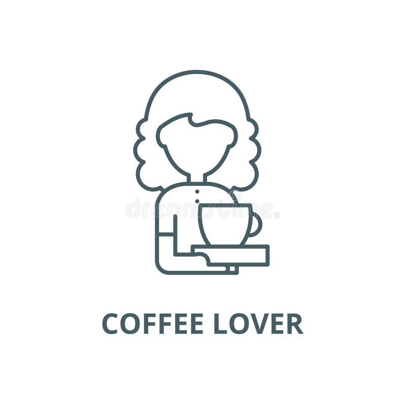 Coffee Lover Line Icon Vector Coffee Lover Outline Sign Concept