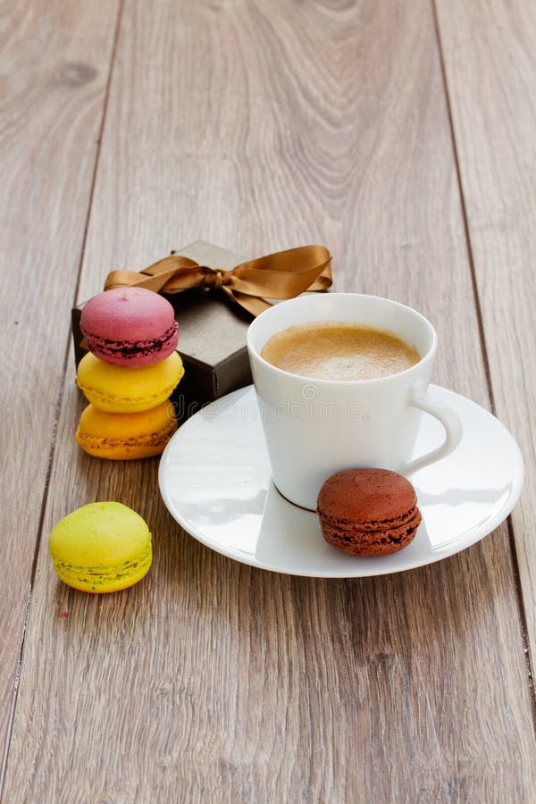 Coffee with macaroons stock photo. Image of macaroon - 27690196