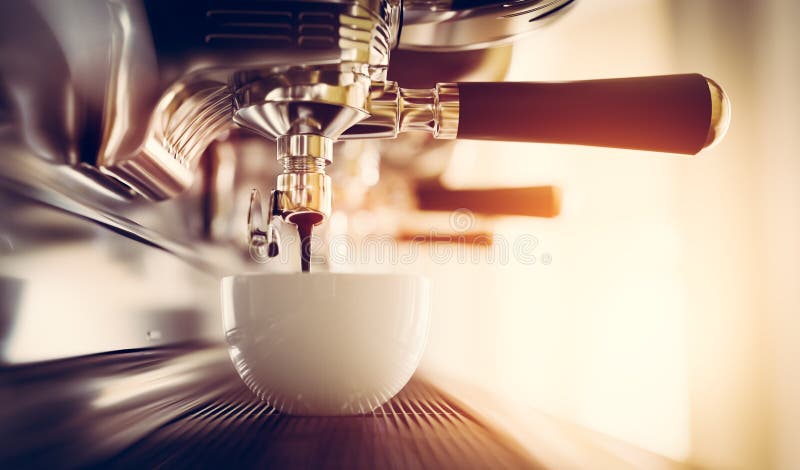 Coffee Machine in Restaurant Stock Image - Image of shop, machine ...