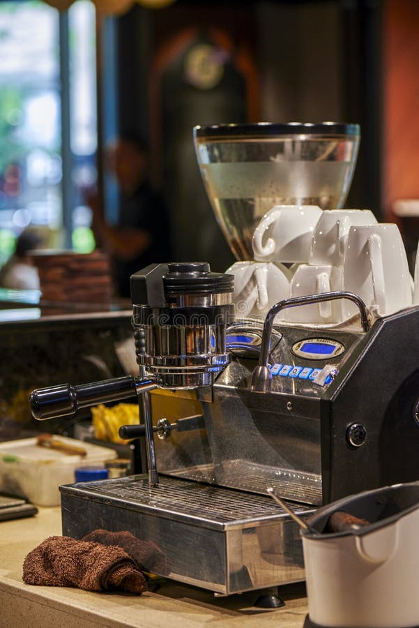 Coffee Machine and Brewing Utensils Editorial Stock Photo - Image of ...
