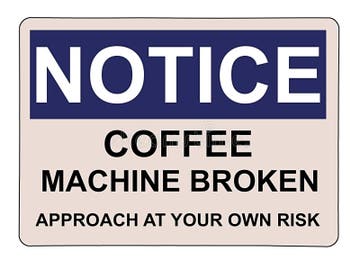 Broken Coffee Machine Stock Illustrations – 154 Broken Coffee Machine ...