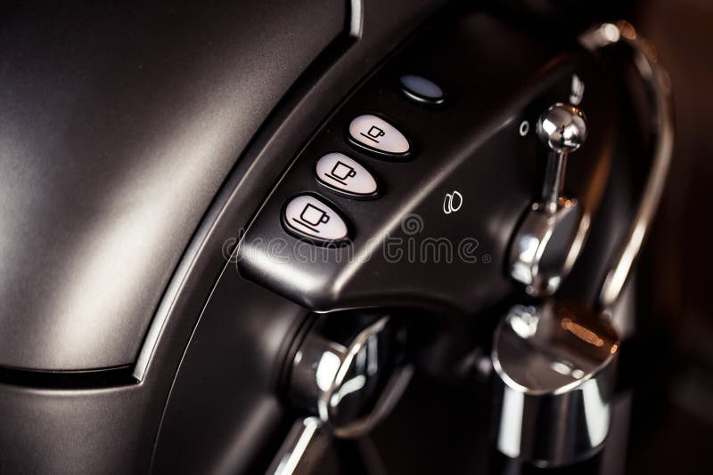 Coffee machine buttons stock image. Image of drink, cafe - 35426597