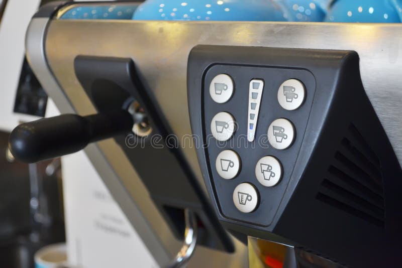 Coffee machine closeup stock image. Image of life, closeup - 44999323