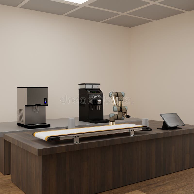 Coffee machine concept stock illustration. Illustration of food - 210124561