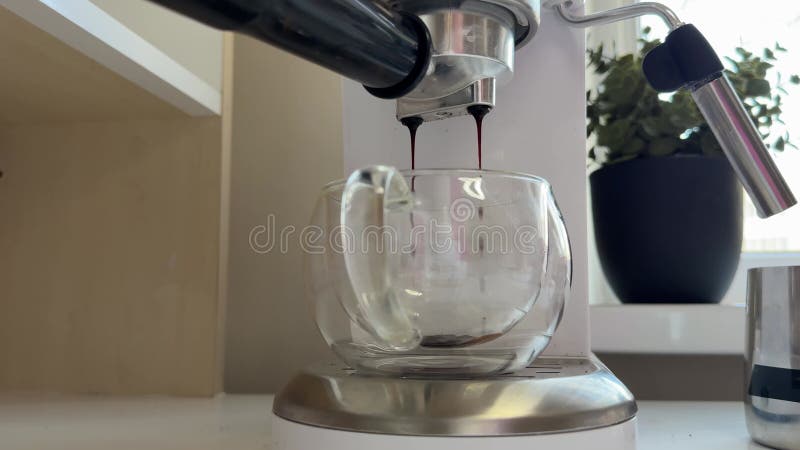 Automatic Coffee Machine with Coffee Capsules or Coffee Pods Pouring ...