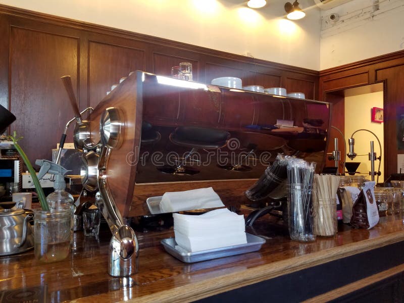 Coffee Machine Inside ARS Cafe and Gelato Editorial Photo - Image of ...