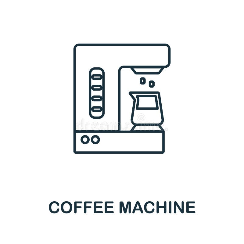 Coffee Machine Icon. Line Simple Icon for Templates, Web Design and ...