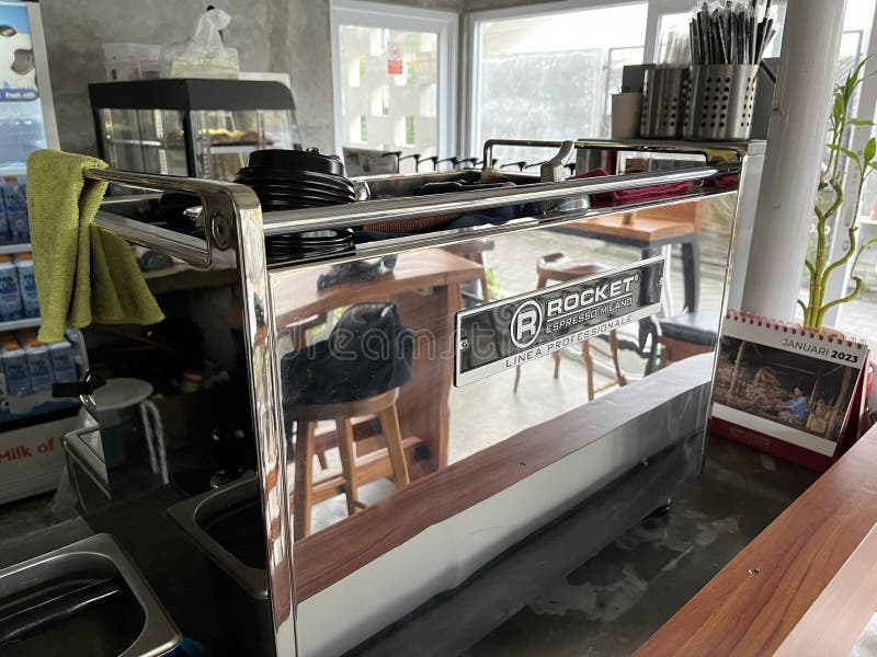 Coffee Machine for Making Espresso in a Coffee Shop Editorial Photo ...