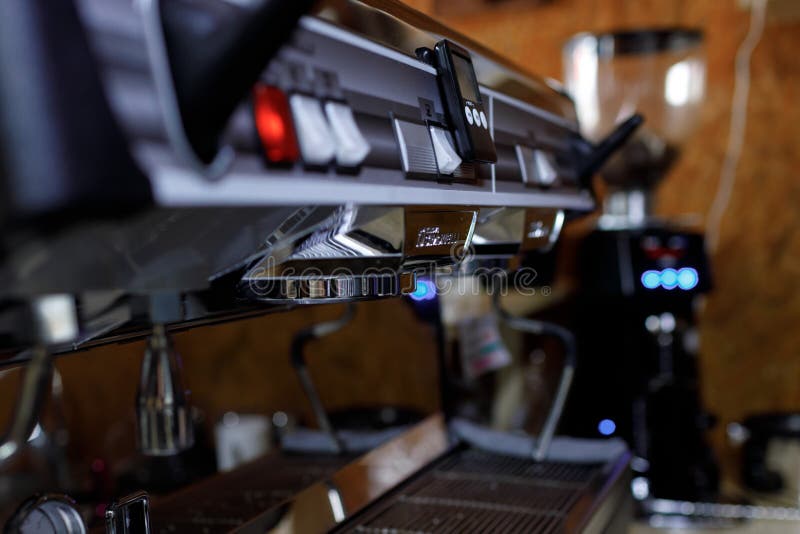 Coffee Machine for Making Real Old School Drink Stock Image - Image of ...
