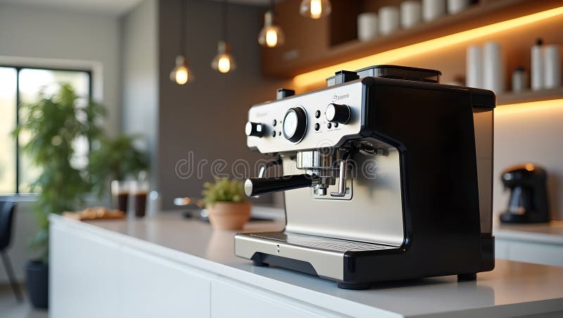 A Coffee Machine in an Office Kitchenette Stock Illustration ...