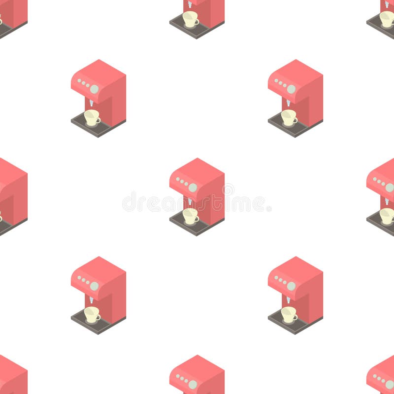 Coffee Machine Pattern Seamless Vector Stock Vector - Illustration of ...