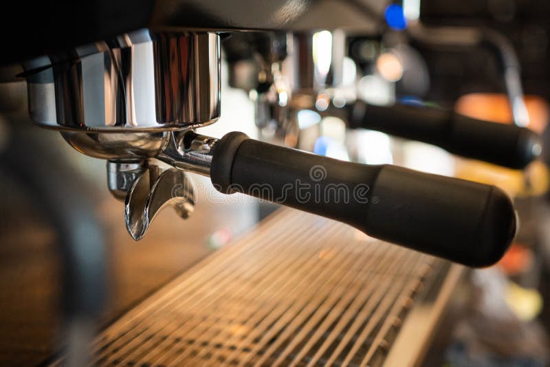 Coffee Machine and Porta Filter Stock Photo - Image of maker ...