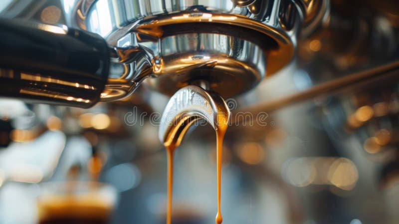 A Coffee Machine is Pouring Coffee into a Cup Stock Illustration ...