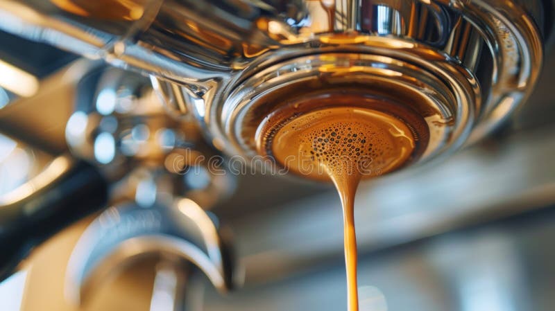 A Coffee Machine is Pouring Coffee into a Cup Stock Illustration ...