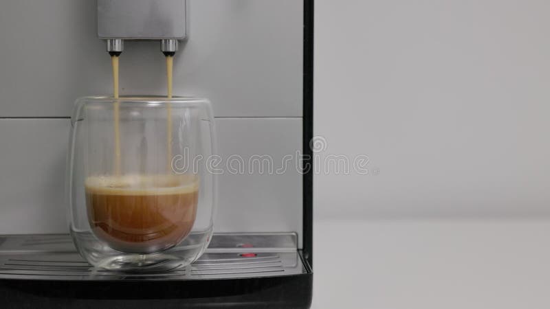 Coffee Machine Pouring Espresso Drink Stock Footage - Video of beverage ...