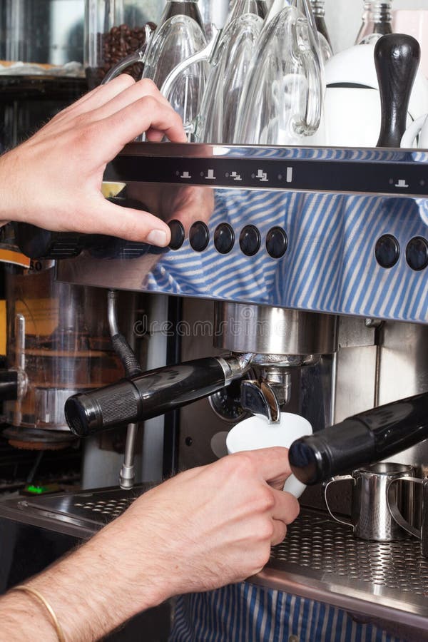 Coffee Machine Preparing Cup of Coffee Stock Photo - Image of ...