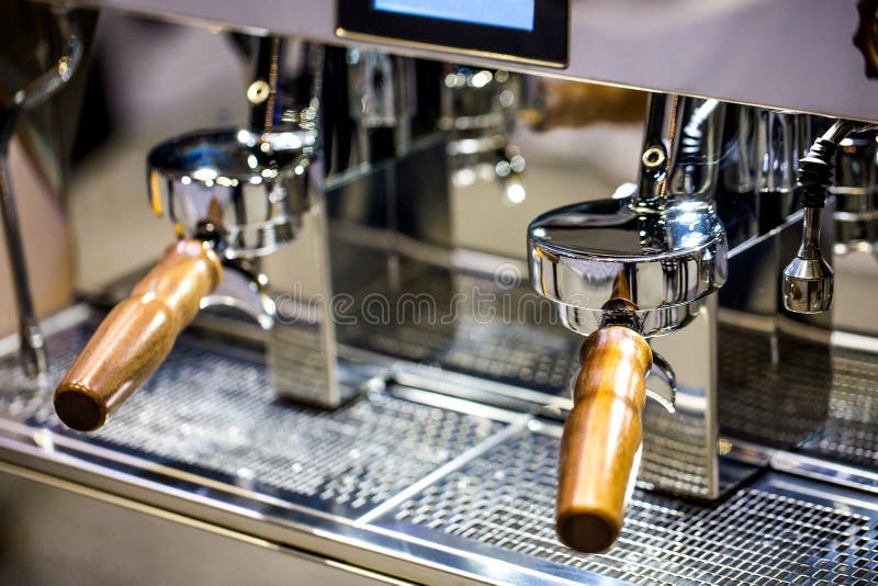 Coffee Machine Ready To Use Stock Image - Image of late, latte: 225915617