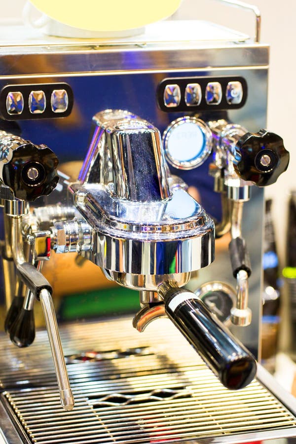 Coffee Machine Ready To Use Stock Photo - Image of coffee, mill: 225916192
