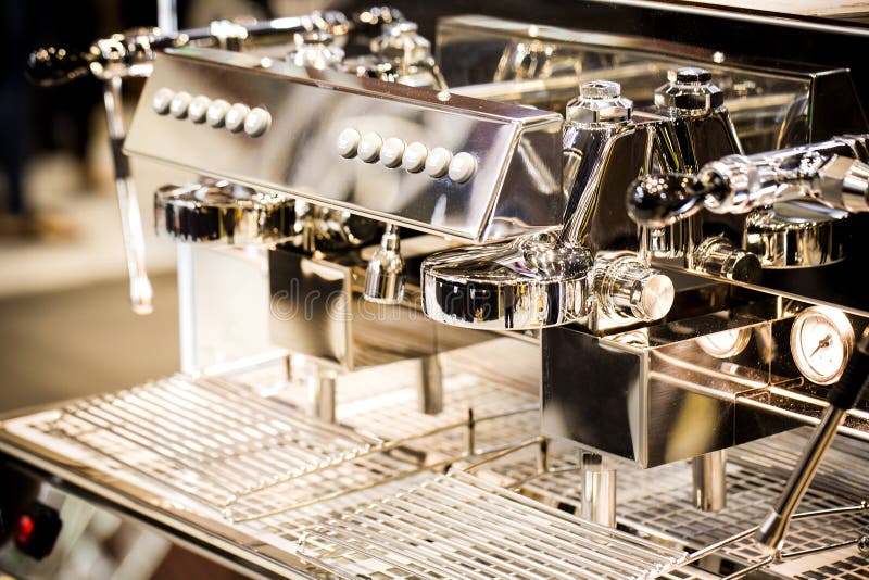 Coffee Machine Ready To Use Stock Photo - Image of barista, cafe: 225918904