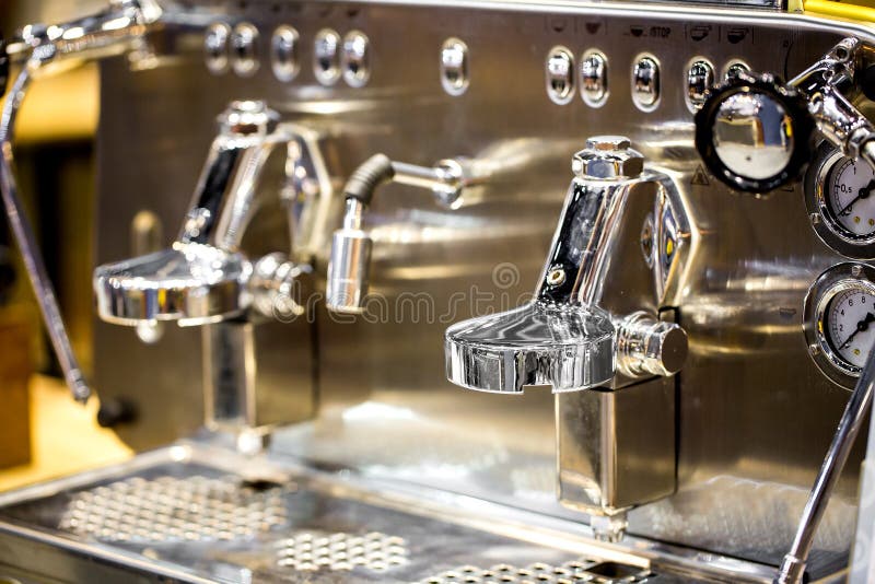Coffee Machine Ready To Use Stock Photo - Image of espreso, counter ...