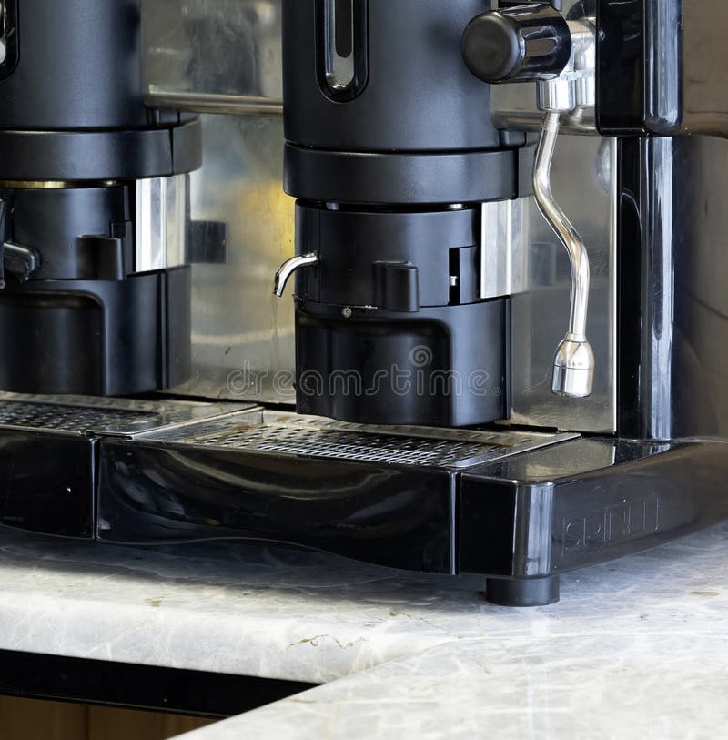 Coffee Machine in a Restaurant Stock Photo - Image of italic, coffee ...