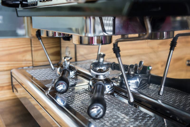 Coffee Machine at Restaurant Cafe Bar Stock Image - Image of espresso ...