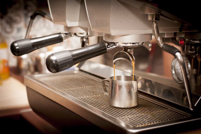 Coffee Machine in the Restaurant Stock Image - Image of coffee, machine ...