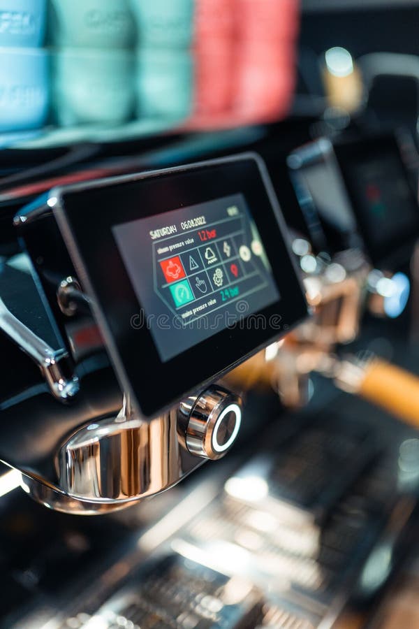 Coffee Machine Screen with Different Settings for Extracting Coffee ...