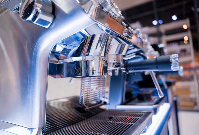 Coffee Machine in the Showroom of a Large Store Stock Photo - Image of ...